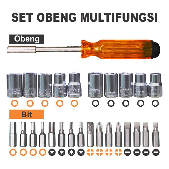 Jual Obeng Screwdriver Toolkit 28 in 1 Set Multifungsi (G1I1 ...