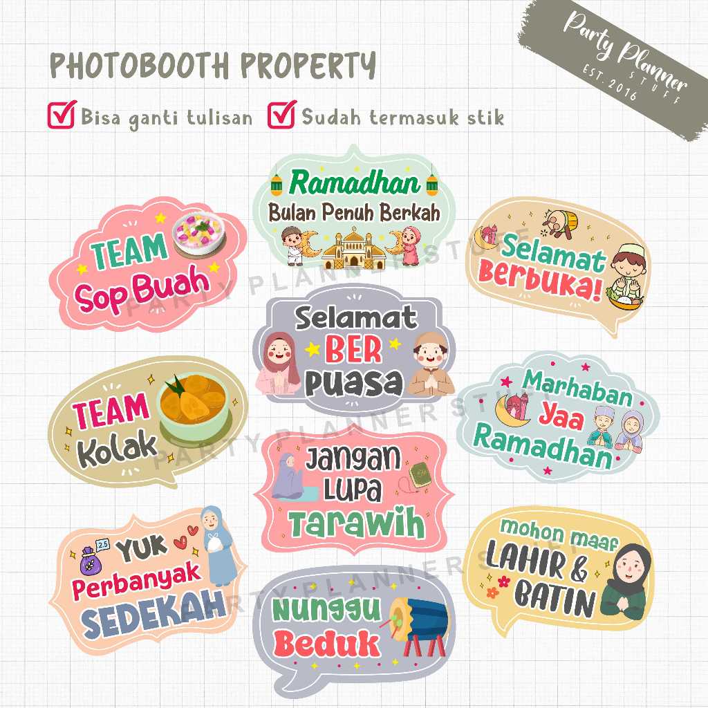 Jual Photobooth props idul fitri photo props ramadan acc dekor buka ...