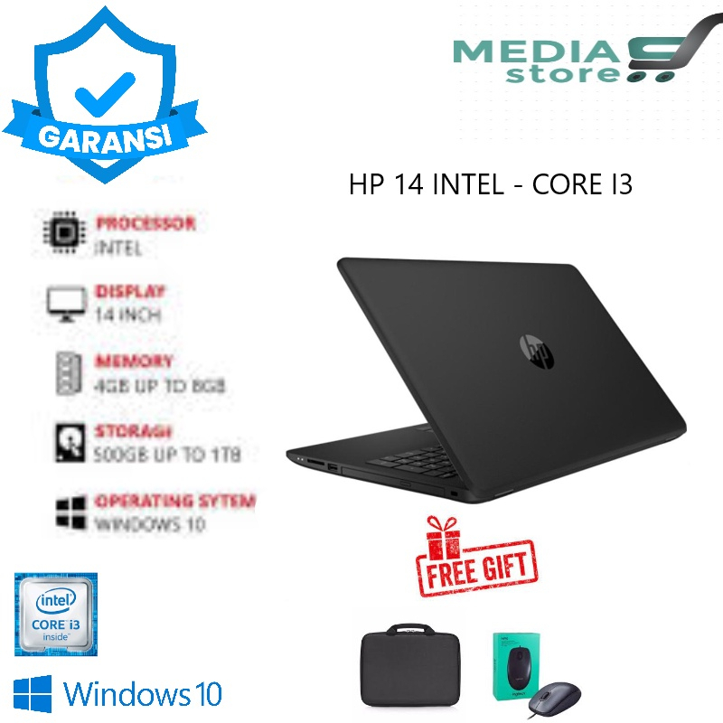 Jual HOT PRODUK!! LAPTOP HP 14 INTEL - CORE i3 RAM 4GB / 1TB HDD -FREE ...