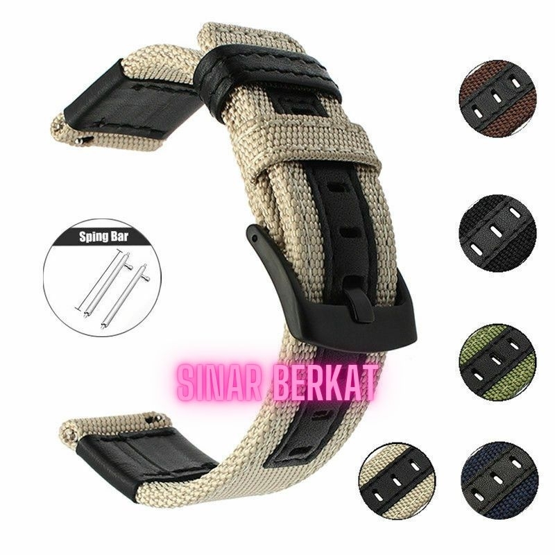 Jual FF COLLECTION HANDMADE 20mm 22mm tali jam nilon untuk jam tangan ...