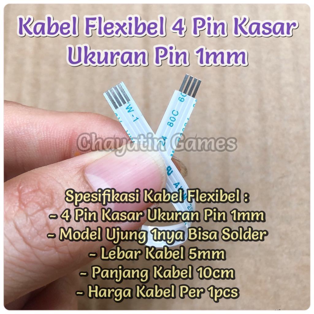 Jual Kabel Flexibel 4 Pin Kasar Panjang 10cm Ujung Kabel Bisa Di Solder ...