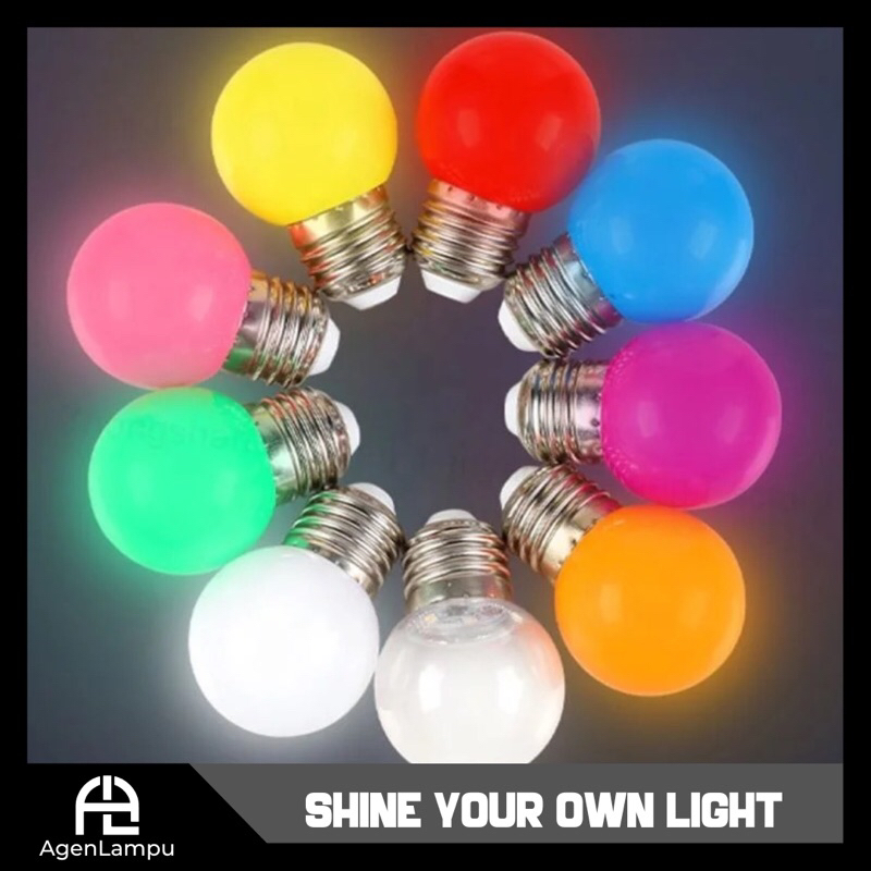 Jual LAMPU LED HIAS PINGPONG 3W 3 WATT BOHLAM LAMPU HIAS WARNA WARNI ...