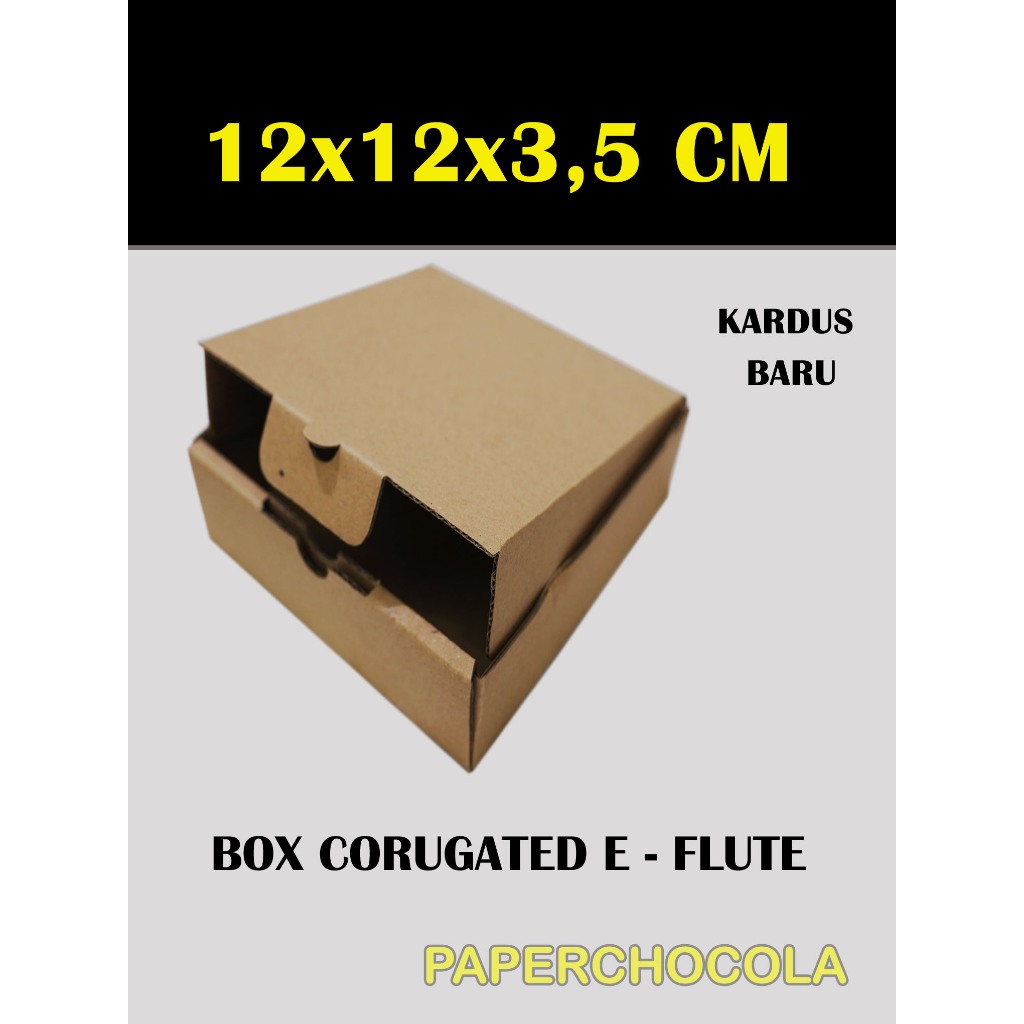 Jual Box Kardus 12x12x3,5 cm / BOX KARTON CORUGATED DIE CUT E-FLUTE ...