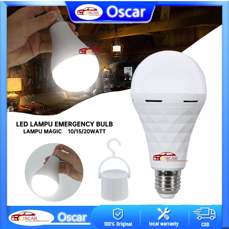 Jual Emergency Led 20W 2 Baterai /Lampu Magic /Bohlam Emergency/Lampu Padam/Terang/Bonus Fitting ...