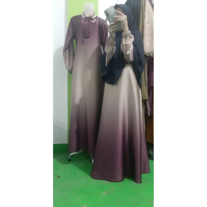 Jual Gamis Armany Silk Gradasi Jumbo Couple Ibu Anak Remaja Dewasa ...