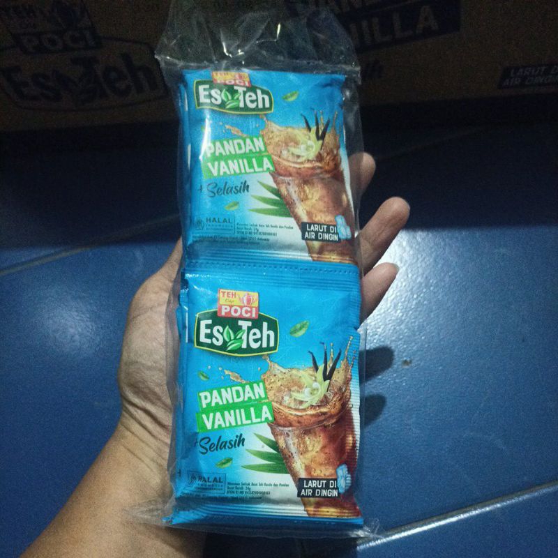 Jual 10 Saset Es Teh Poci Rasa Pandan Vanila Selasih | Shopee Indonesia