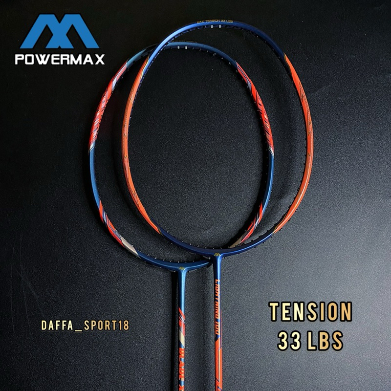 Jual RAKET BADMINTON ORIGINAL POWERMAX 33LBS SIAP PAKAI | Shopee Indonesia