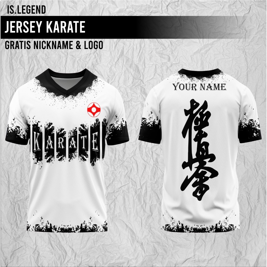Jual JERSEY KARATE KYOKUSIN FREE NICKNAME LOGO BAHAN DRYFIT FULL ...