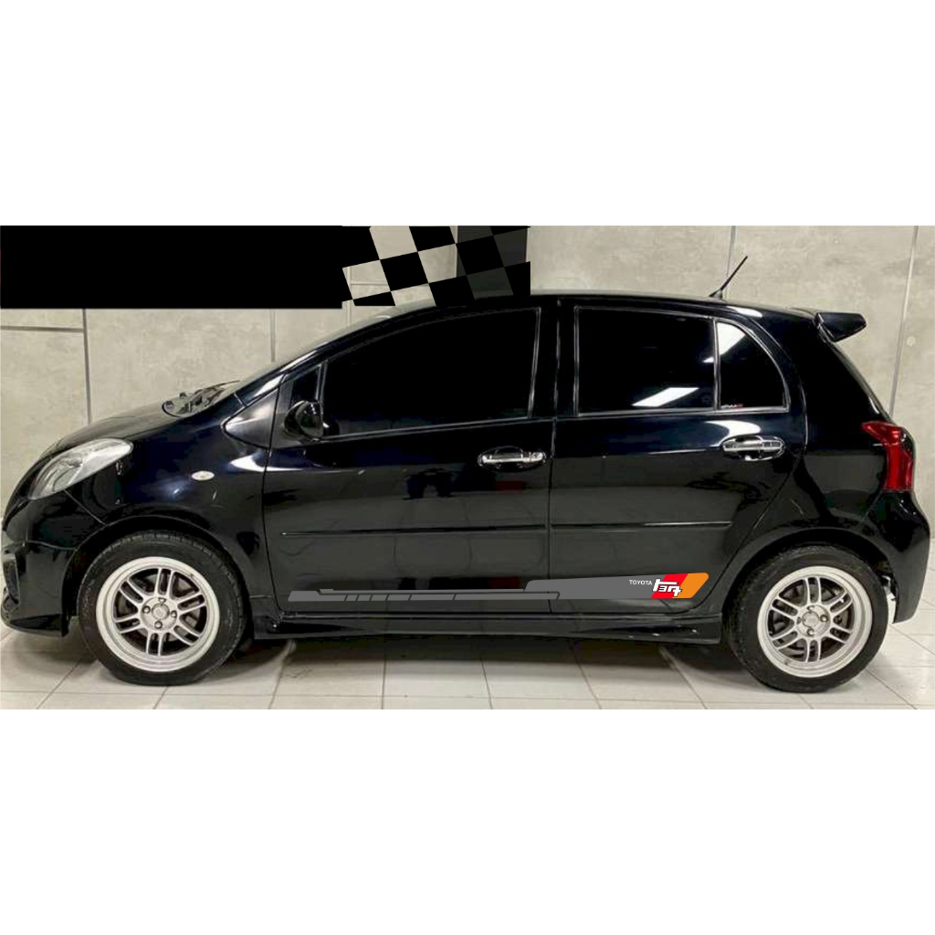 Jual sticker mobil cutting side decal mobil toyota yaris jdm 01 ...