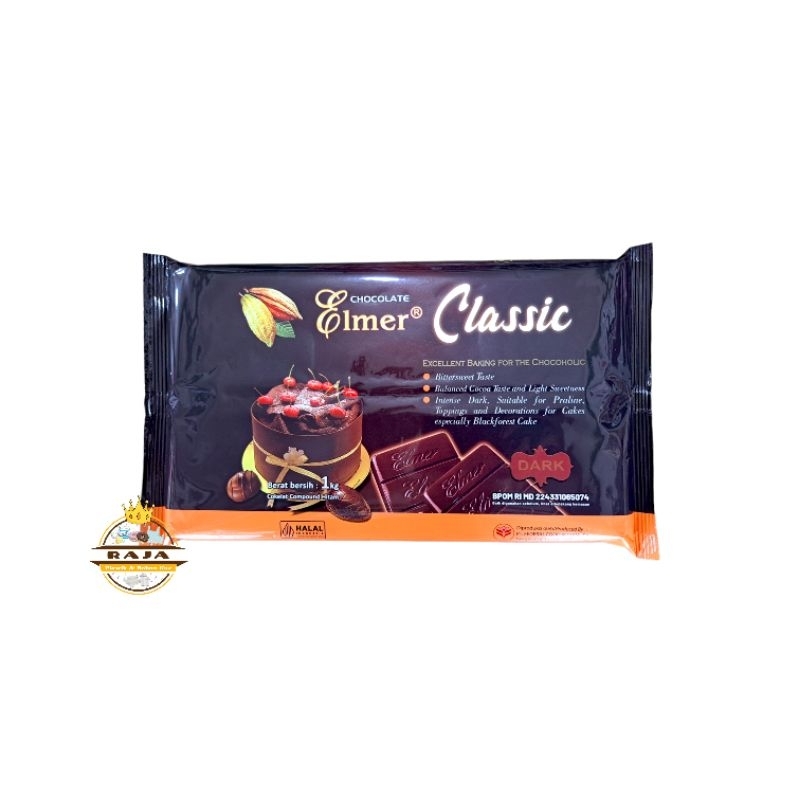 Jual Elmer Compound Dark Classic Chocolate 1 KG | Shopee Indonesia