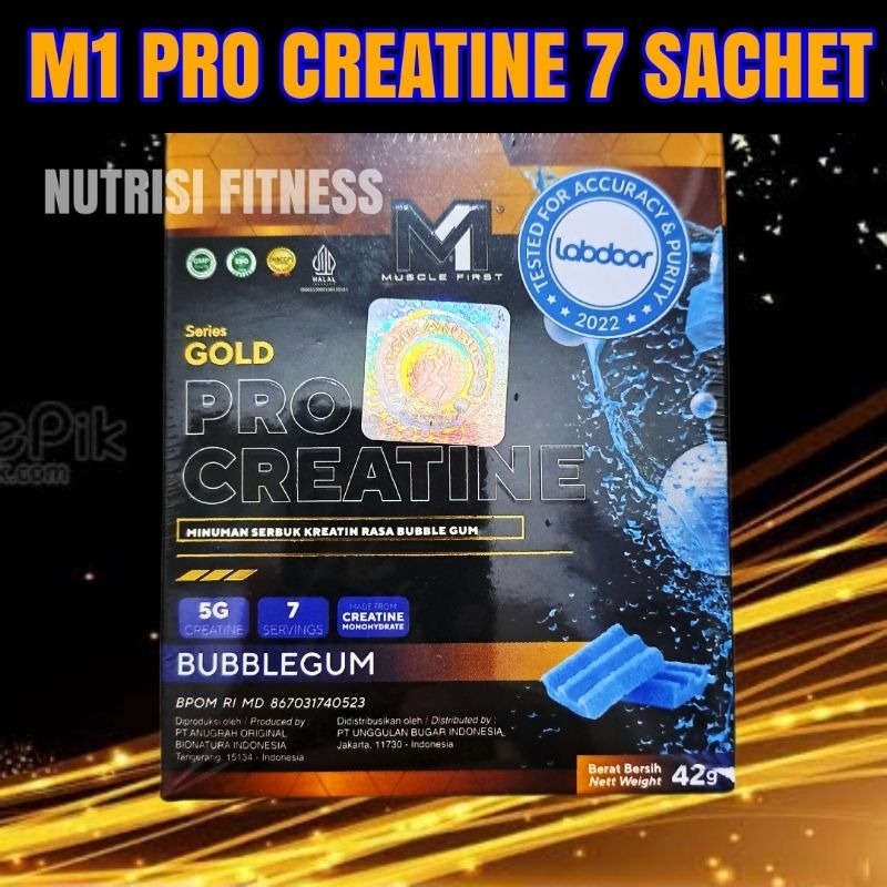 Jual M1 MUSCLE FIRST GOLD PRO CREATINE 7 SACHET HALAL BPOM CREATINE ...