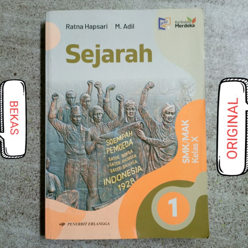 Jual Buku Sejarah Kelas X 10 1 SMK MAK Penerbit Erlangga Kurikulum Merdeka - Ratna Hapsari ...
