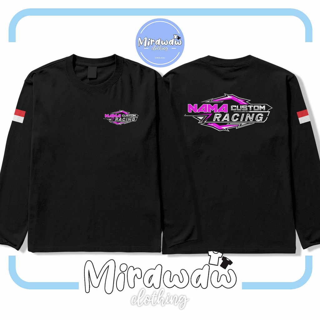 Jual Kaos Logo Nama Racing Gratis Nama Custom Racing Kalian Lengan ...