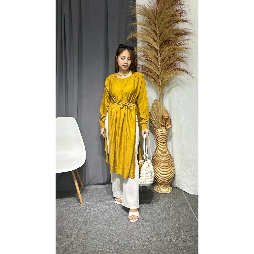 Jual RX FASHION - XAVIRA TUNIK KEMEJA OVERSIZE LINEN WANITA POLO SHIRT ...