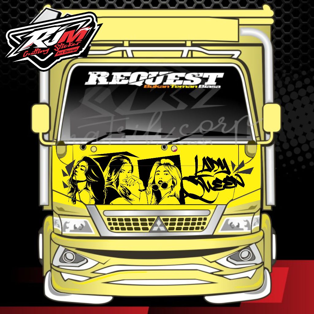 Jual STIKER DEPAN TRUCK CANTER STIKER KABIN DEPAN TRUCK | Shopee Indonesia