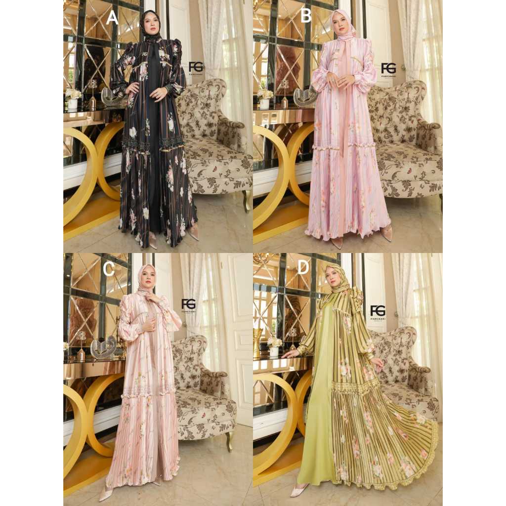 Jual Gamis Printing Muslim Branded Terbaru Lebaran 2024 Nurha Original ...