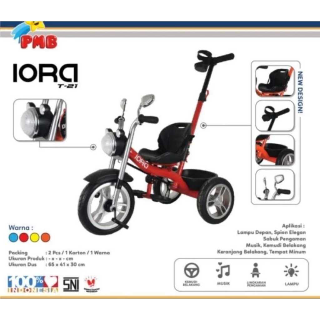 Jual Sepeda Anak Roda tiga IORA PMB T21 | Shopee Indonesia