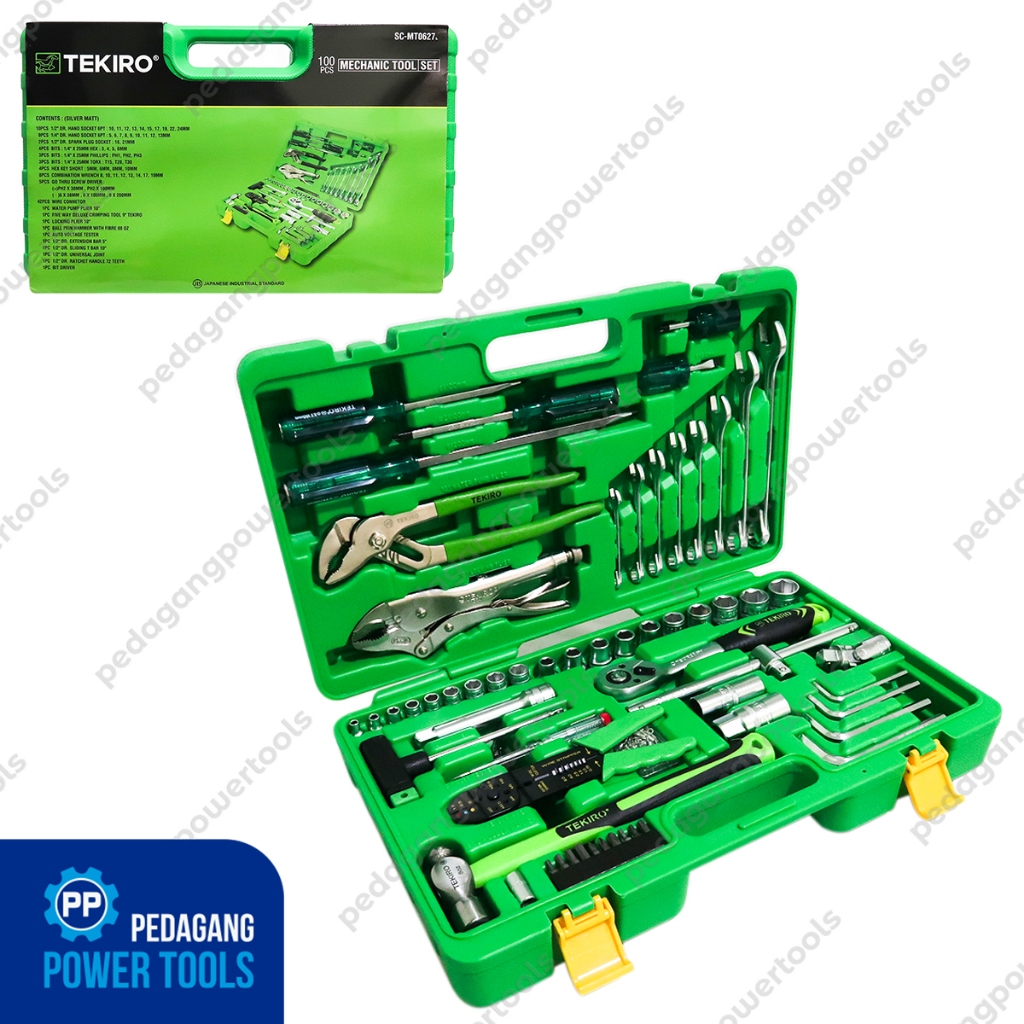 Jual TEKIRO Tool Kit Set 100 pcs Mekanik Box Plastik Perkakas Socket ...