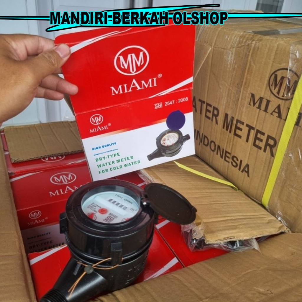 Jual METERAN AIR PDAM 1/2" BODY PVC SNI MIAMI \ WATER METER | Shopee ...