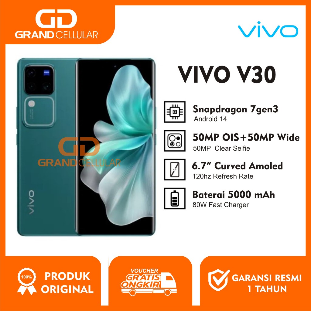 Jual VIVO V30 5G 12GB RAM 512GB ROM - 8GB RAM 256GB ROM Garansi Resmi | Shopee Indonesia