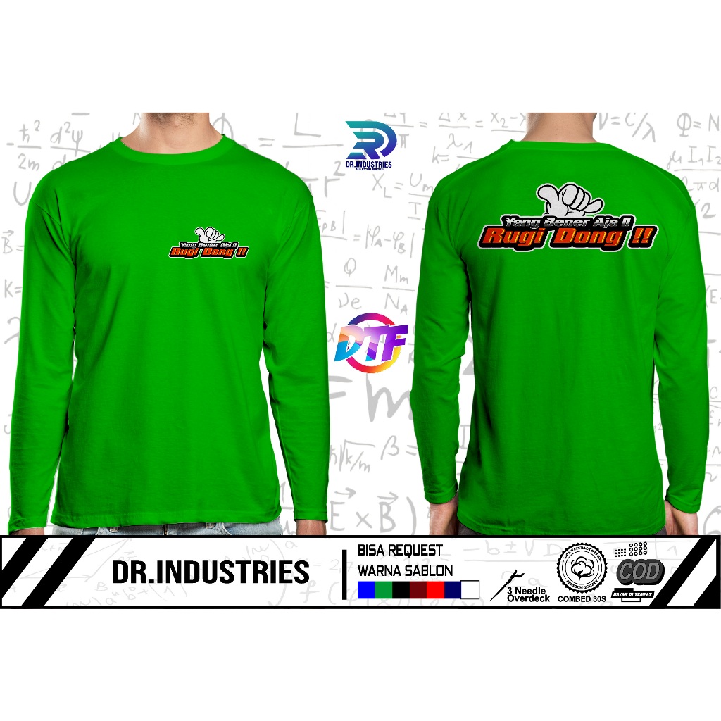 Jual Kaos Lengan Panjang kata kata viral Yang bener aja rugi dong new ...