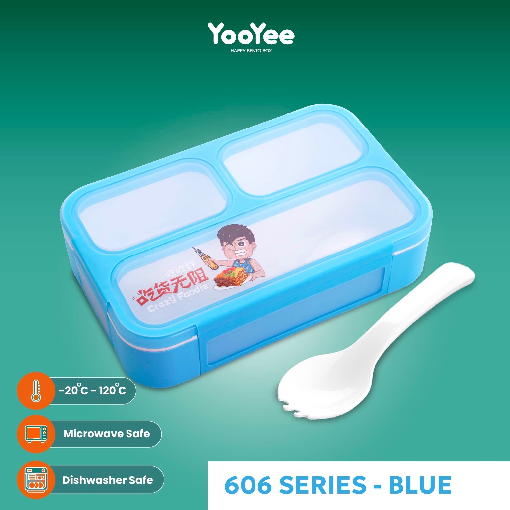 Jual Yooyee 606 Kotak Makan Mini 3 sekat BPA FREE | Shopee Indonesia
