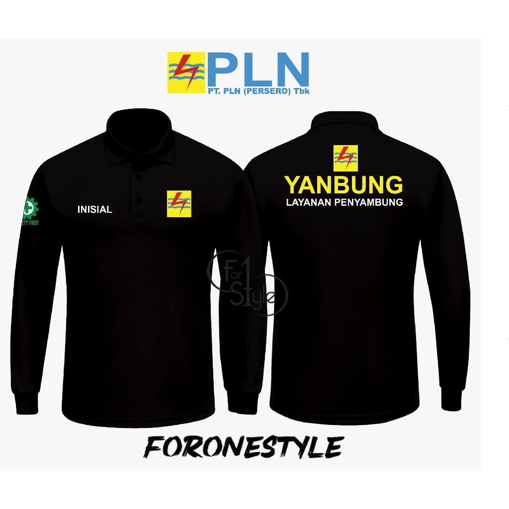 Jual POLOSHIRT LENGAN PANJANG LISTRIK PLN - KAOS KERAH LENGAN PANJANG ...