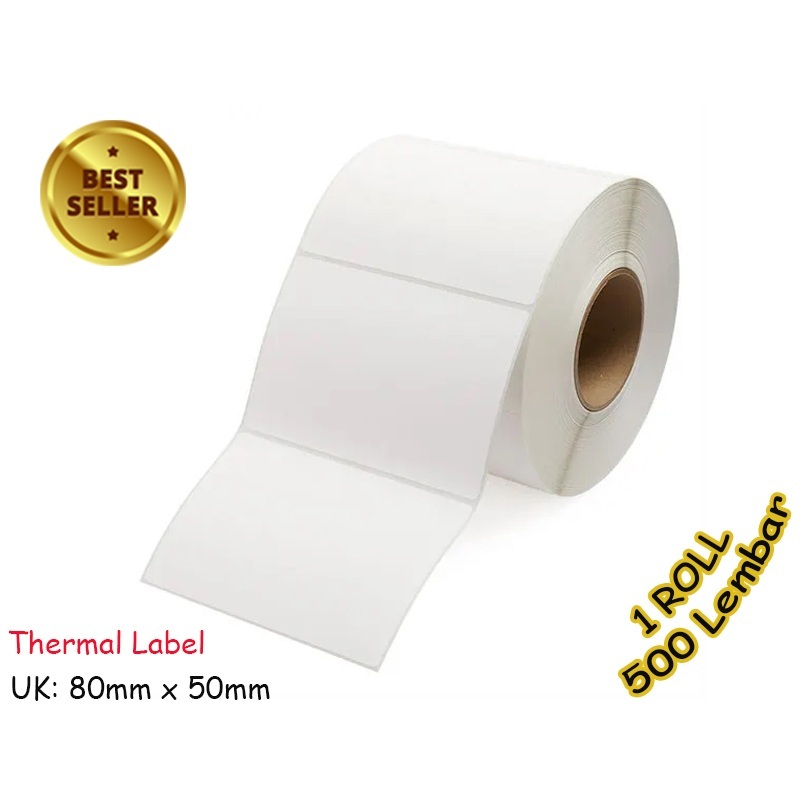 Jual Label Barcode Thermal Stiker [80 x 50] Label Barcode Olshop Label ...