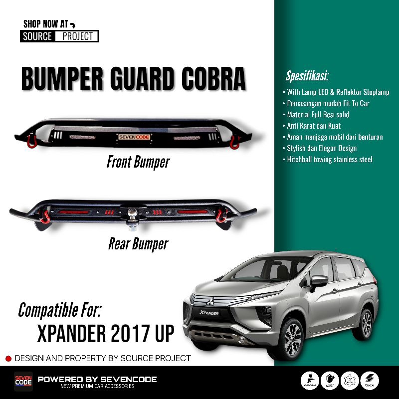 Jual Paket Bumper guard Cobra Xpander Cross - Xpander Sevencode ...
