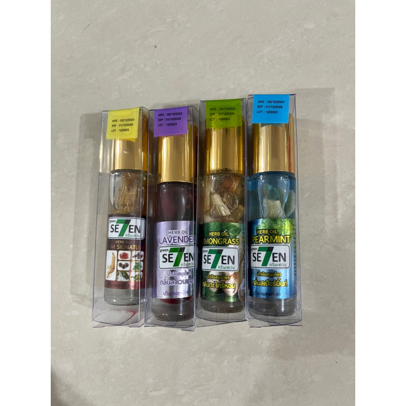 Jual Green Seven Herb Oil Roll On ORIGINAL SE7EN THAILAND | Shopee ...