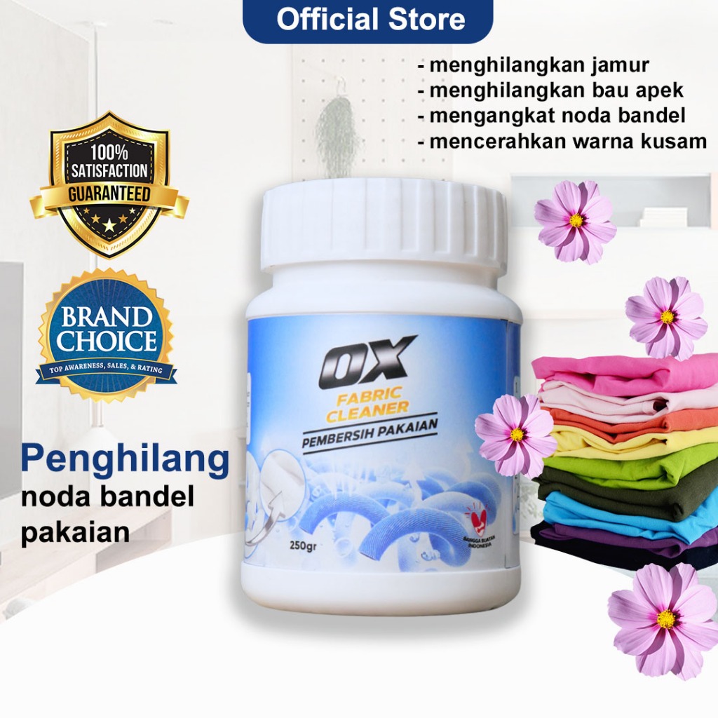 Jual OX Fabric Cleaner Pembersih Noda Baju Kain Sarung Bantal | Shopee ...