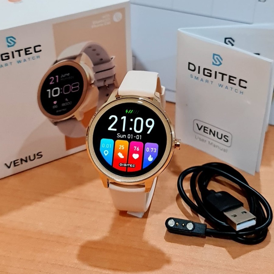 Jual Jam Tangan Wanita Smartwatch Digitec Venus Cream Original ...