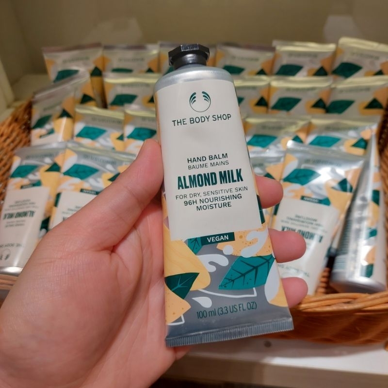 Jual The Body Shop Almond Milk Hand Balm Hand Cream 100mll Original ...