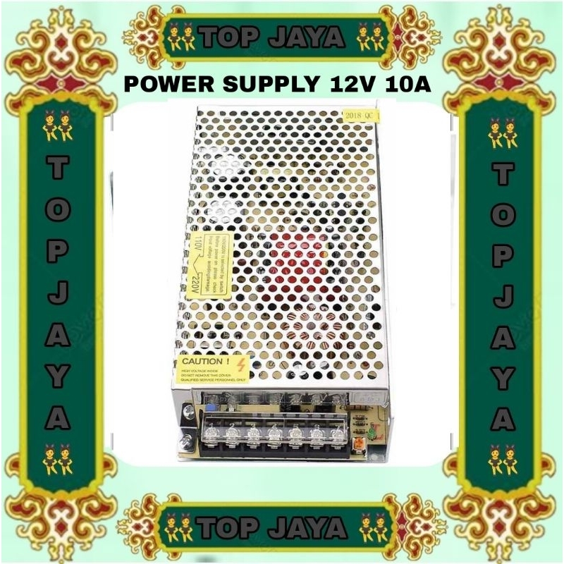 Jual ADAPTOR 12V 10A POWER SUPPLY SWITCHING JARING PELTIER CCTV LED STRIP | Shopee Indonesia