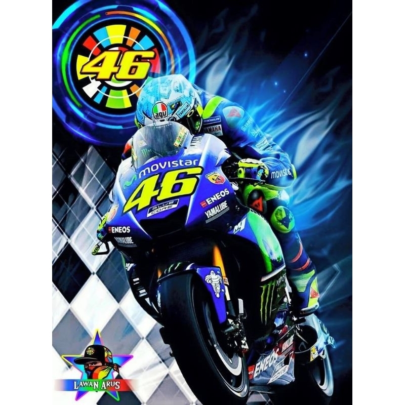 Jual stiker gambar Rossi size a4 | Shopee Indonesia