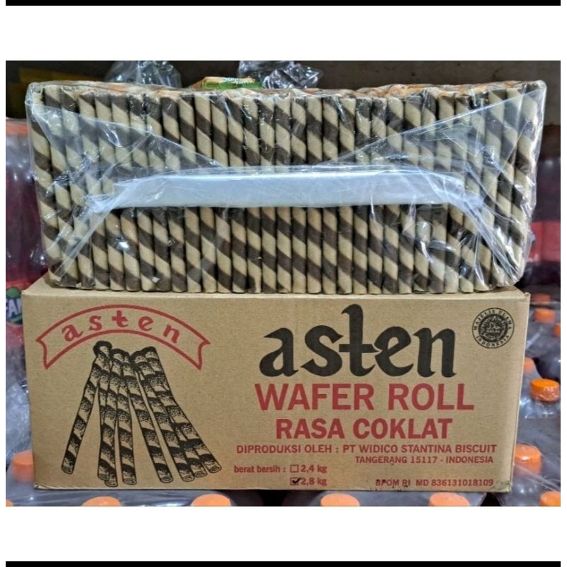 Jual Astor Asten Wafer Roll Coklat 1 Dus isi 2,8kg | Shopee Indonesia