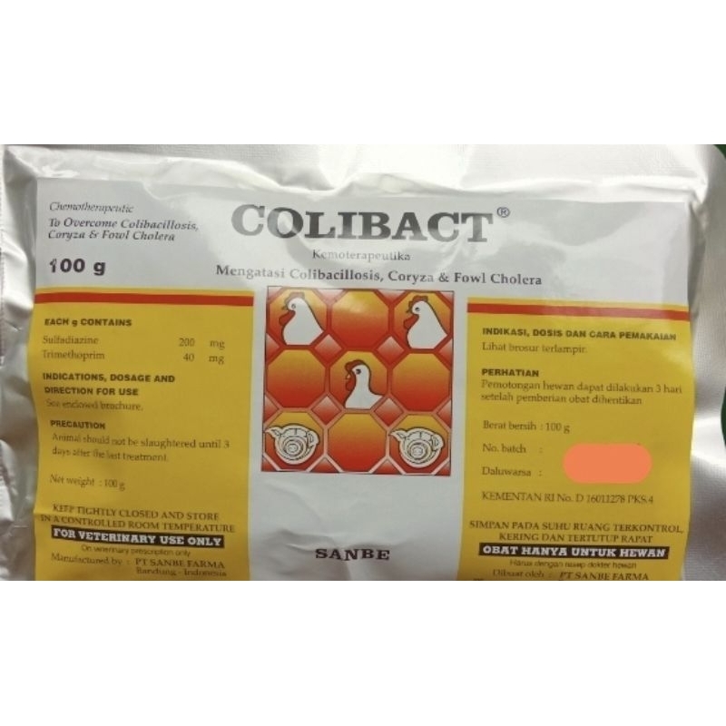 Jual COLIBACT 100 gram Sanbe - Mengatasi Coli, Snot/Coryza, Salmonella ... Jual COLIBACT 100 gram Sanbe - Mengatasi Coli, Snot/Coryza, Salmonella ...