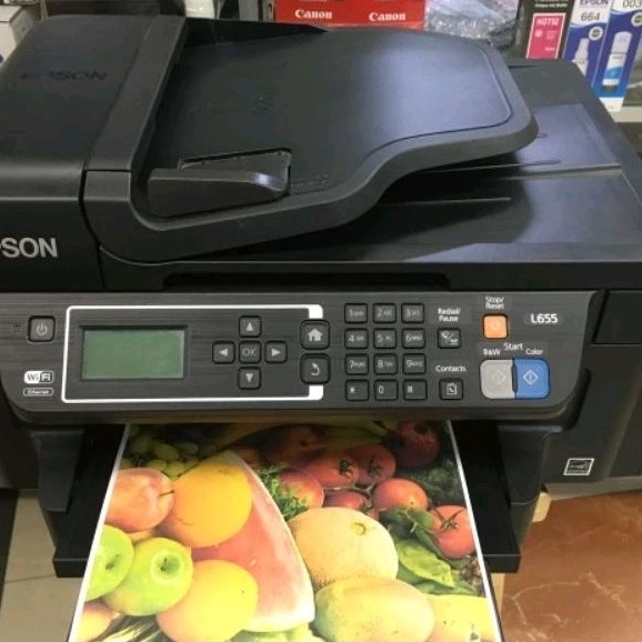 Jual Epson L 655 Wifi print scan copy, hasil nozzel full 100% siap ...