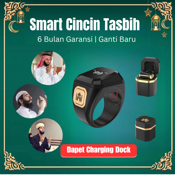 Jual Smart Digital Tasbih Cincin Digital Zikir Ring Charging Tasbih ...