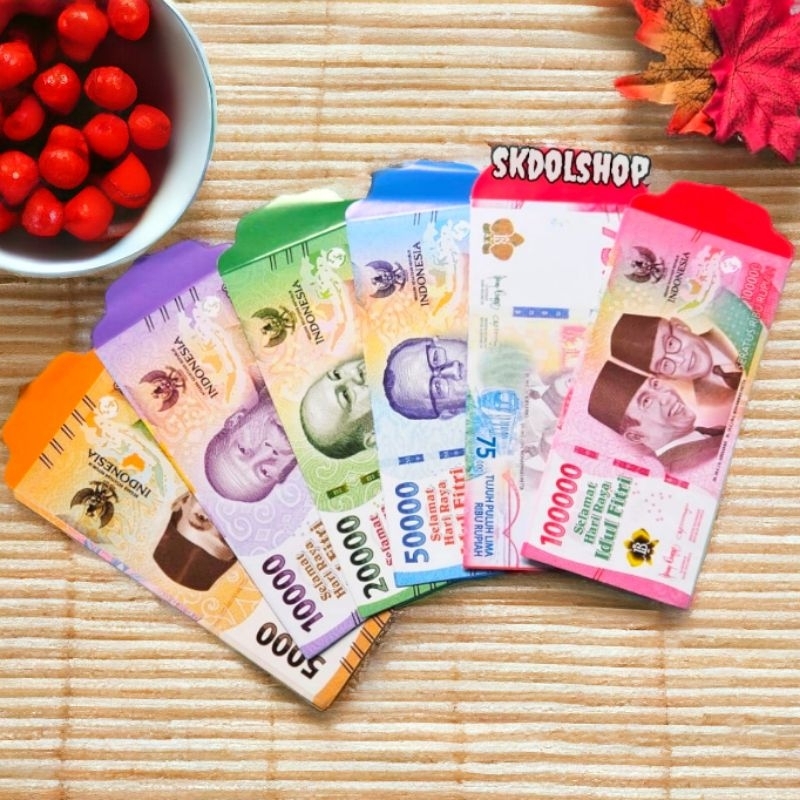 Jual amplop ampau lebaran karakter uang mainan uk besar isi 10 lembar ...