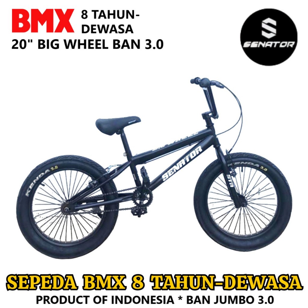 Jual Sepeda BMX Senator Big Wheel 20" Ban Jumbo 3.0 Hi-Ten Steel V ...