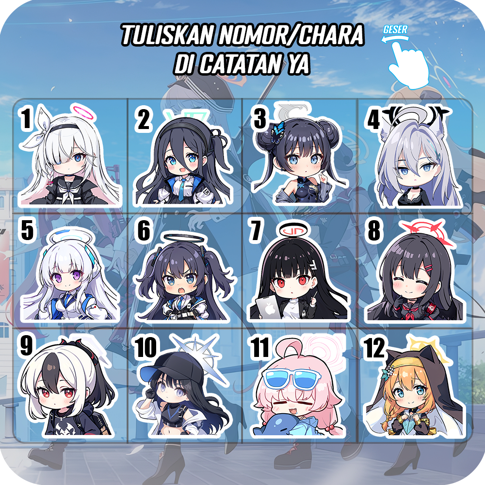 Jual Stiker Glossy Blue Archive 02, Sticker Anime Game Lucu | Shopee ...