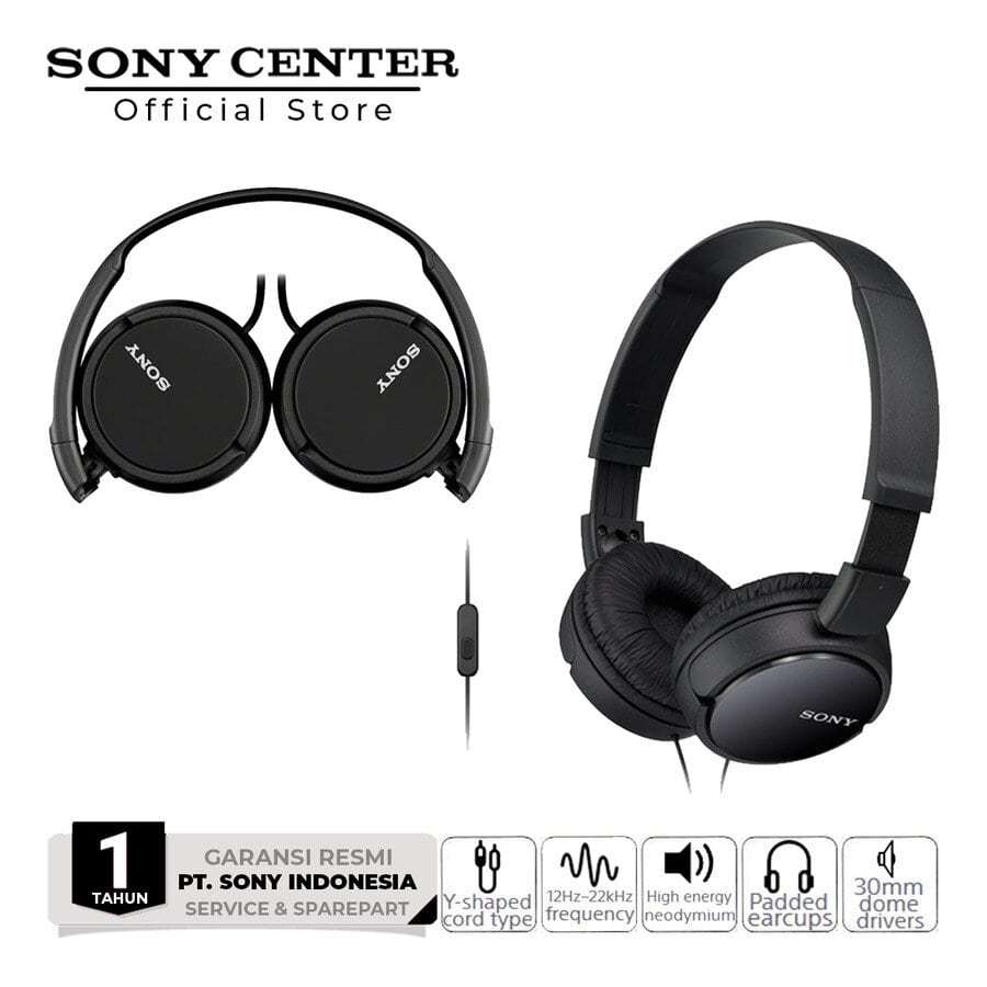 Jual Sony MDR-ZX110AP / MDR ZX110AP Extra Bass Headset Headphone with ...