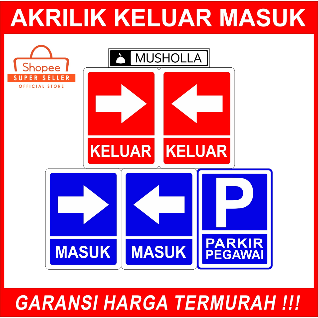 Jual RAMBU K3 KELUAR MASUK PARKIR 30x40 ACP 3mm | Shopee Indonesia