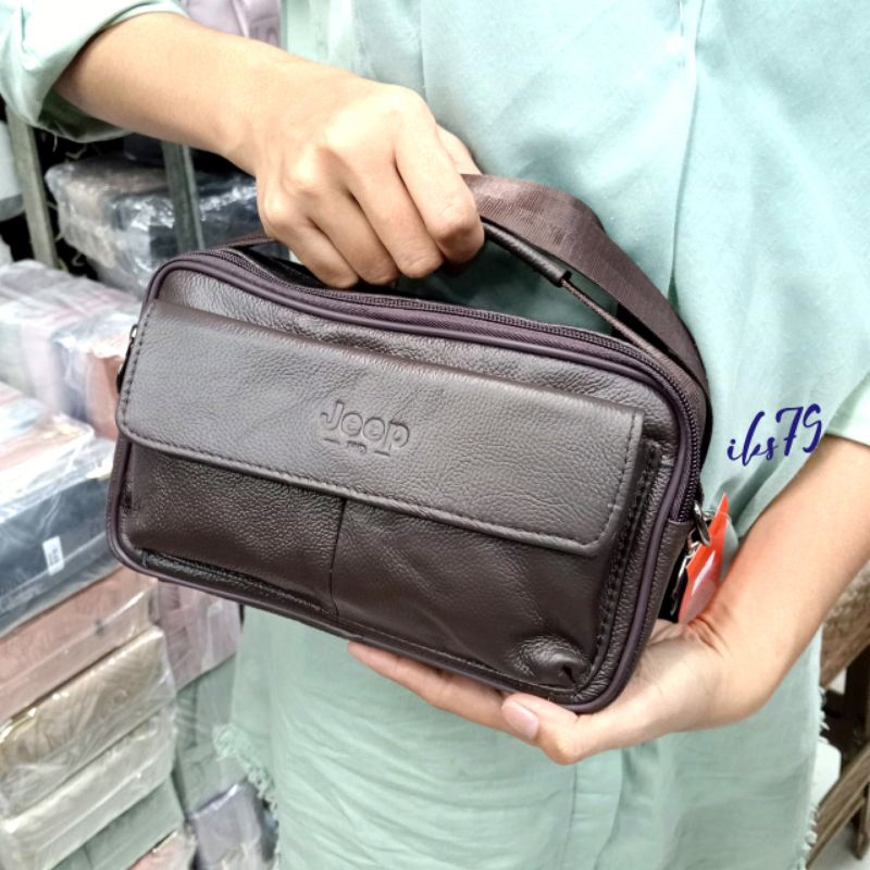 Jual 3 In 1 Tas Kulit Asli Multi Fungsi,Tas Hand Bag/Pouch Kulit/Tas ...