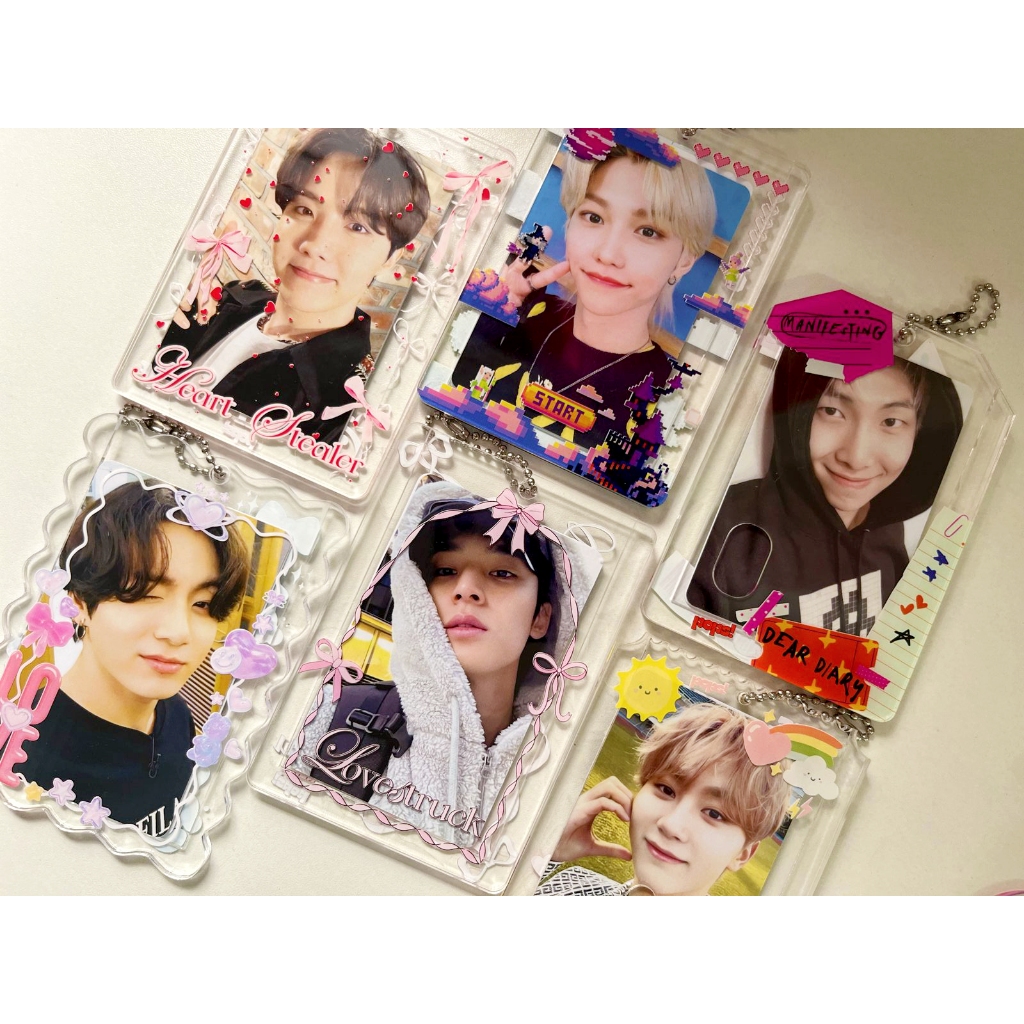 Jual [POPSINSTUDIO] 2 Sides Transparent K-Pop Acrylic Card Holder Cahol ...