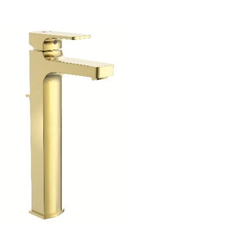 Jual Kran Panas Dingin High Neck Mixer Tap Gold Roca Escuadra ...