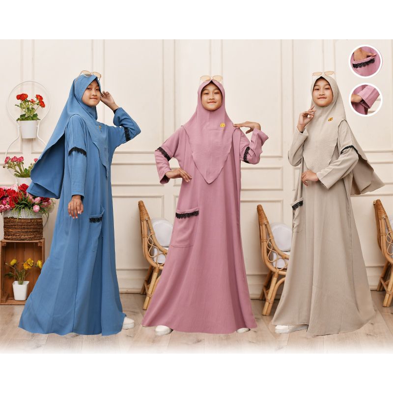 Jual GAMIS BAIDURI RENDA HITAM USIA REMAJA 12 SD 15 TAHUN | Shopee ...