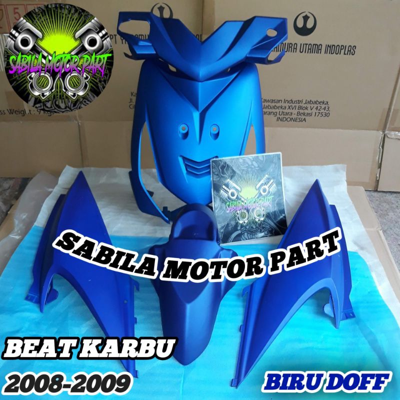 Jual Cover Body Full Alus Honda Beat Karbu Tahun 2008-2009 Warna Biru ...