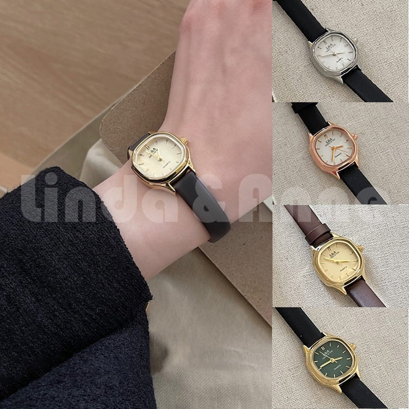 Jual Jam Tangan Wanita Bahan Kulit Automatic Watch Gaya Retro Vintage ...